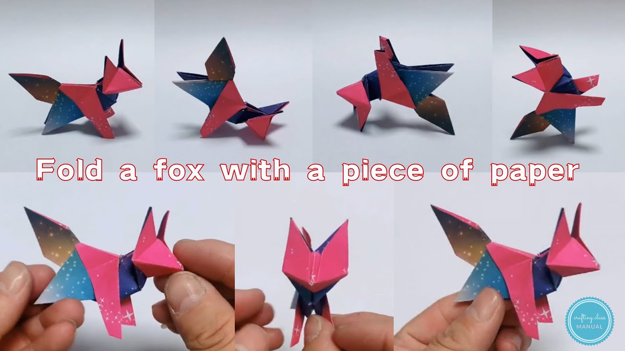 How to fold a fox with a piece of paper./DIY Origami Crafts Tutorial ...