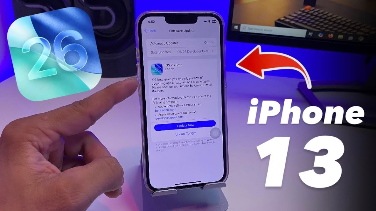 Install iOS 26 Beta on iPhone 13 - How to Update iOS 26 Beta on iPhone ...