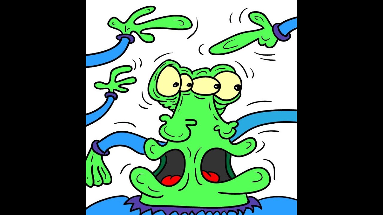 Drawing Ideas for Kids #579 How to Draw an Alien With Two Noses and a ...