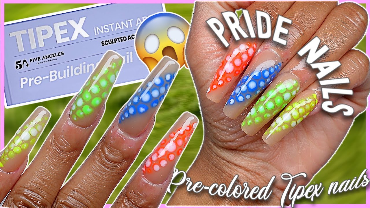TRYING NEW PRE-COLORED TIPEX INSTANT APEX ACRYLIC NAILS | QUICK AND ...