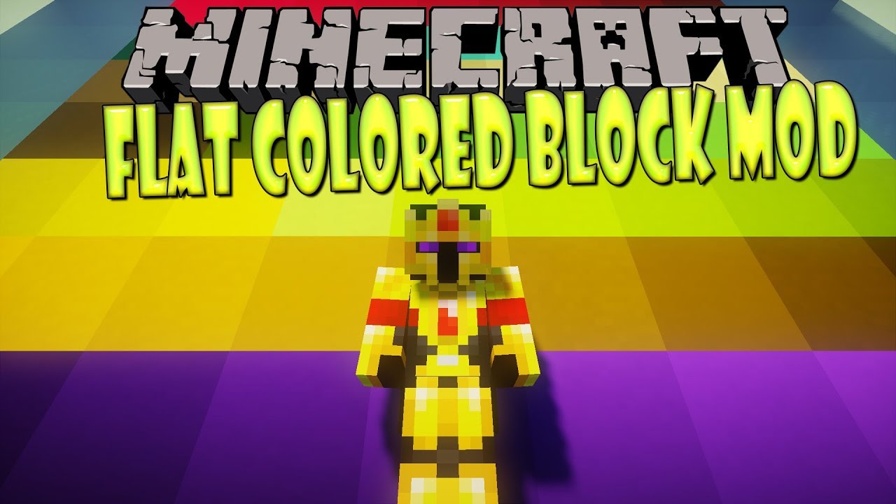FLAT COLORED BLOCK MOD 1.12.1 - YouTube