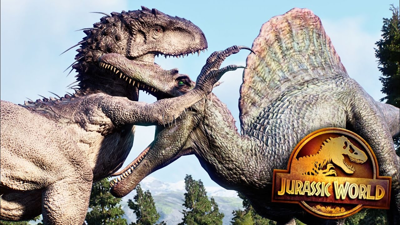 Spinosaurus VS Indominus Rex | NEW ANIMATION OF SPINOSAURUS in JWE2 ...
