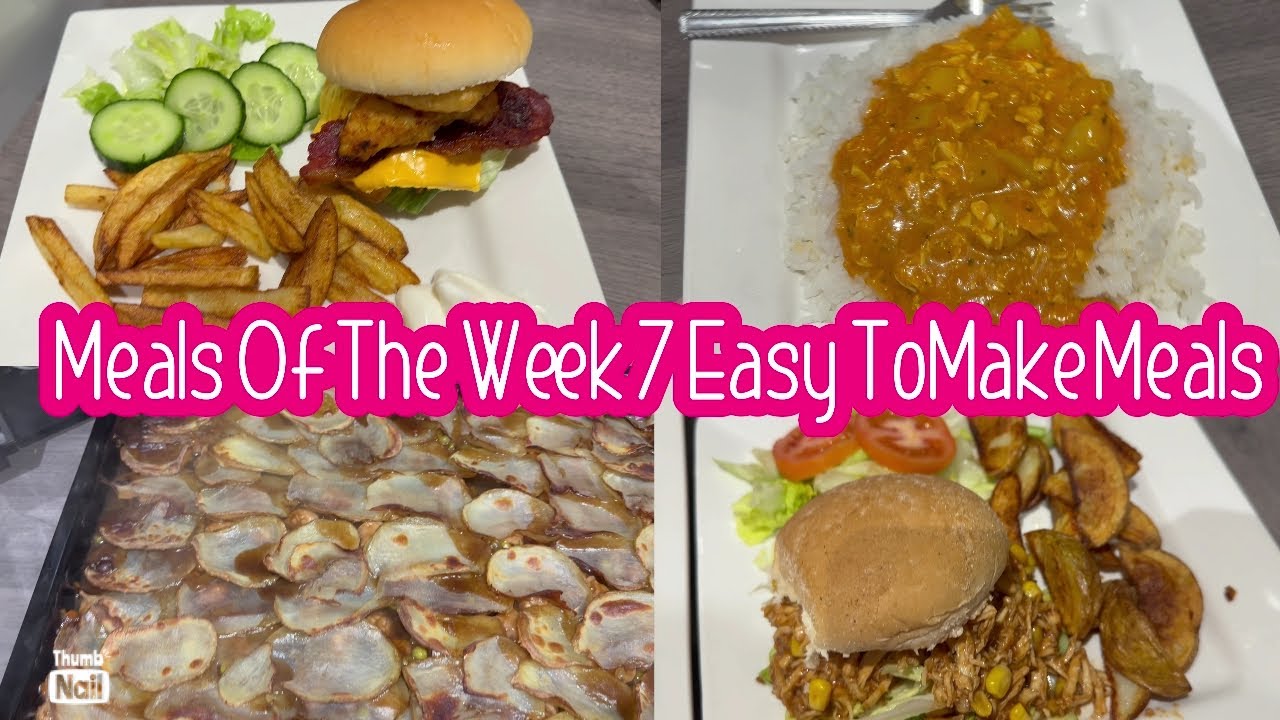 Meals of the week family of 7 easy to make dinners - YouTube