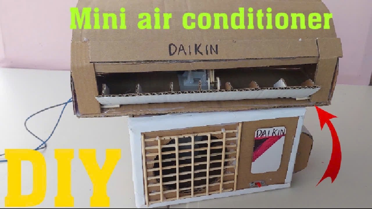 Making a mini air conditioner using cardboard that works #DIY # ...