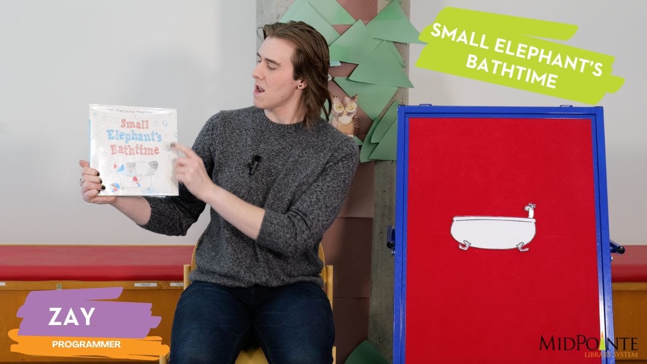 Virtual Storytime With MidPointe Library System- Small Elephant's Bathtime - YouTube