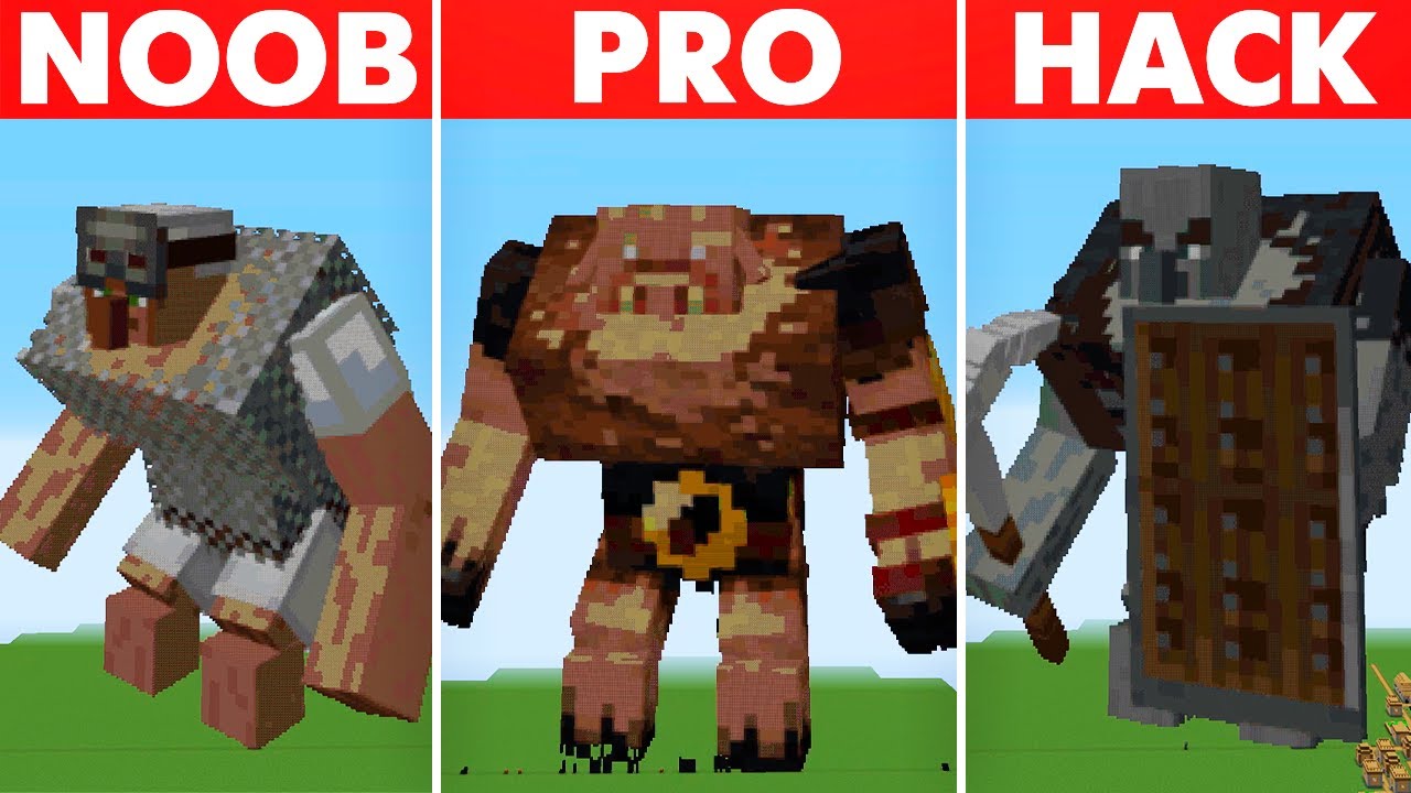 NOOB vs PRO vs HACKER Mutant Pixel Art in Minecraft - YouTube