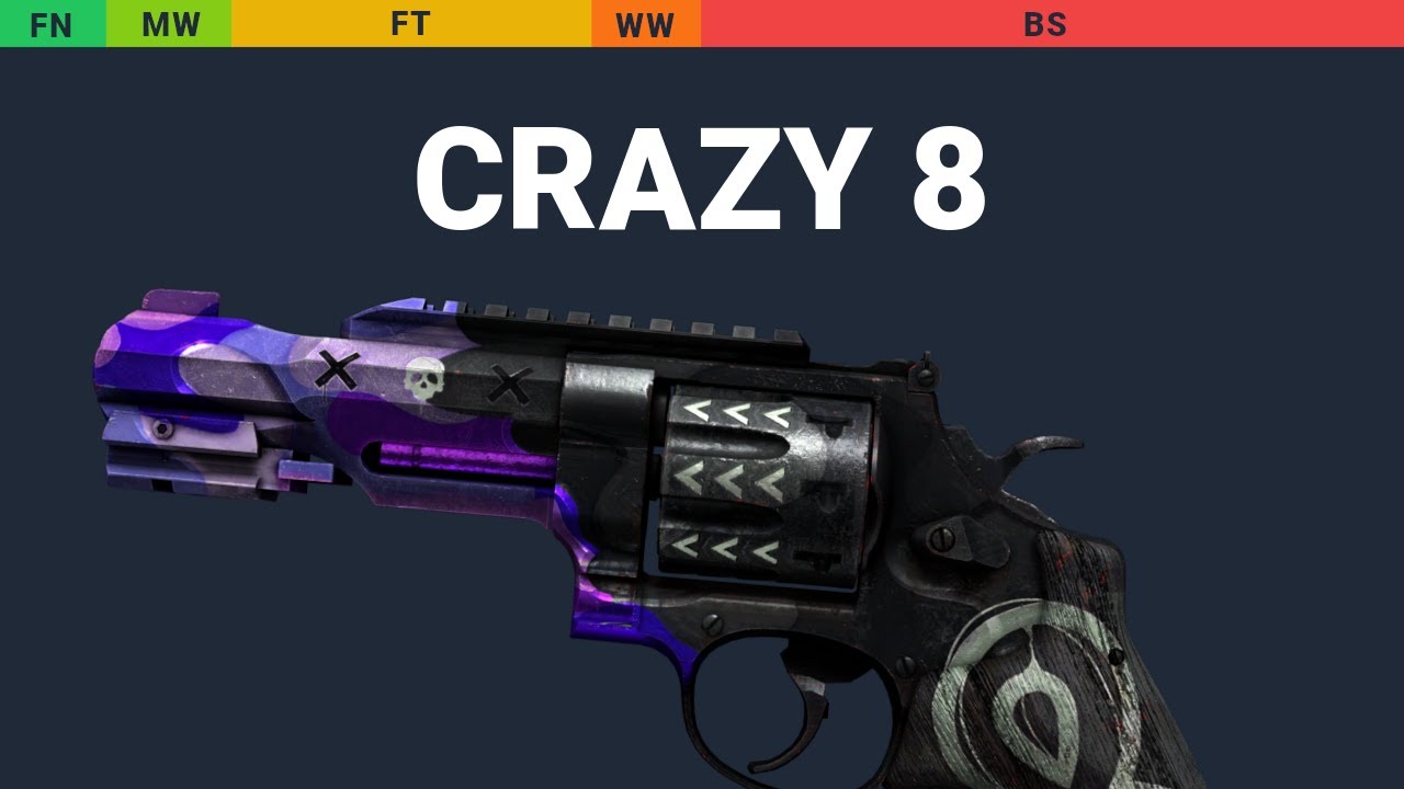 R8 Revolver Crazy 8 - Skin Float And Wear Preview - YouTube