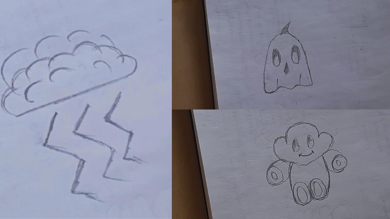 3 Very Simple Things To Draw When Stressed / Easy Drawing Ideas ...