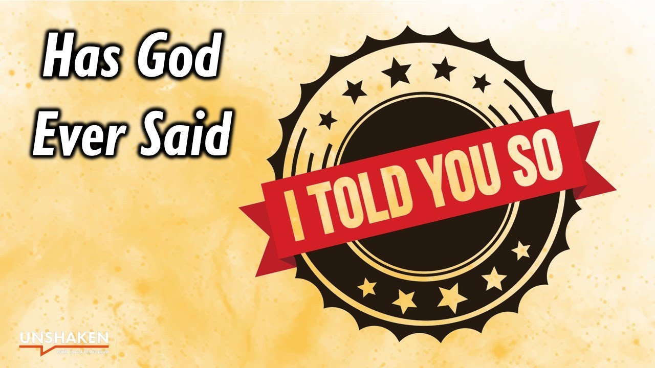 Does God Ever Say: "I Told You So"? - YouTube