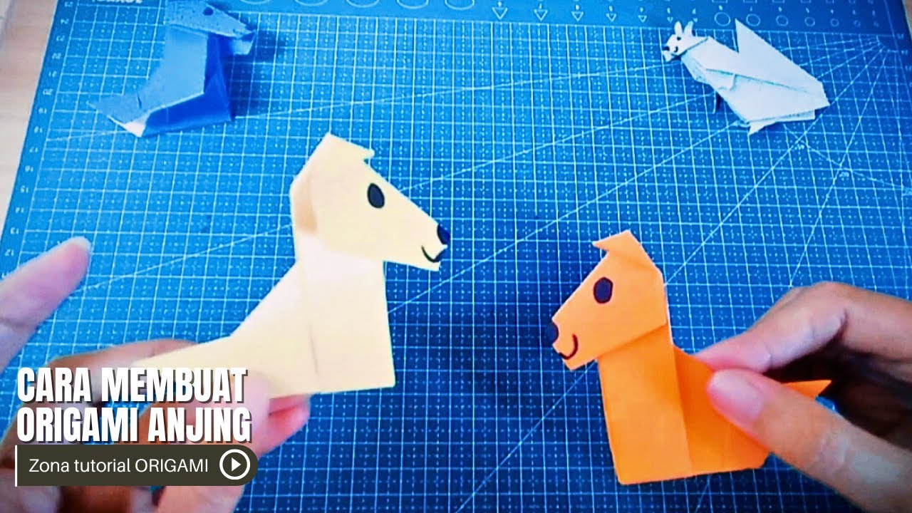 Membuat origami Anak Anjing | how to make origami dog easy - YouTube