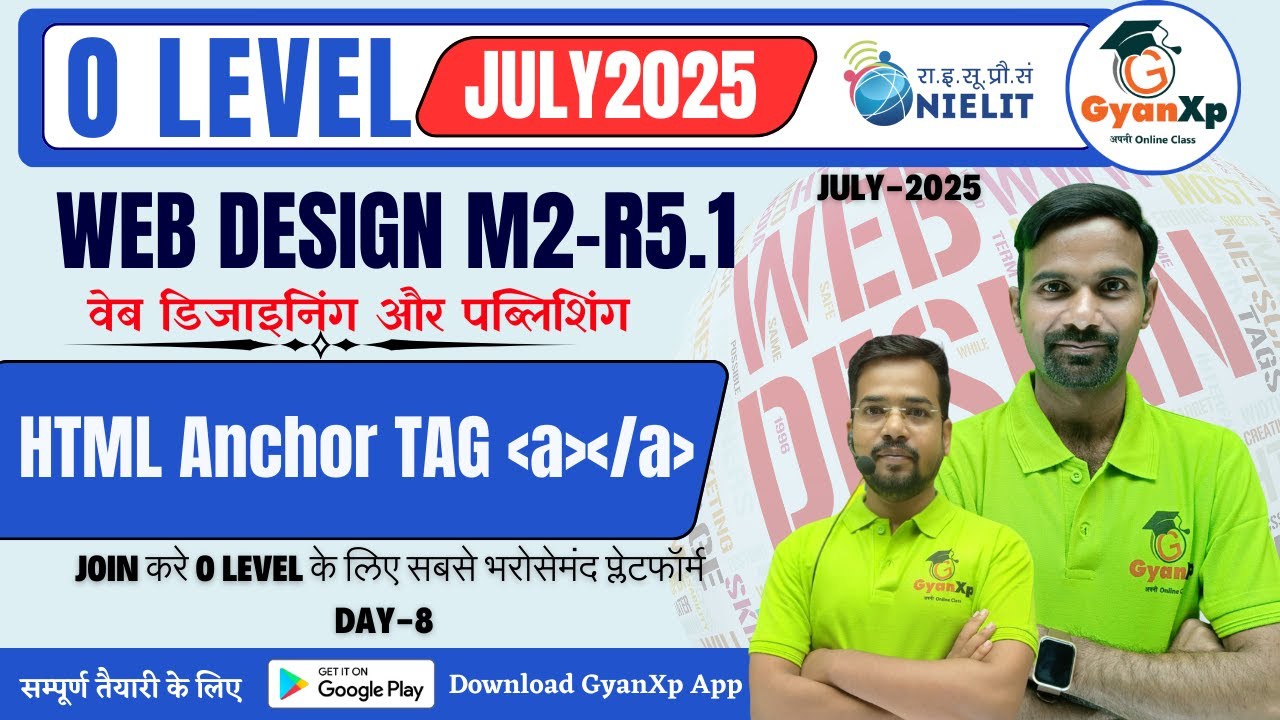Day-8 || Chapter-3 || Part-5 || HTML Anchor Tag || M2-R5.1 || GyanXp - YouTube