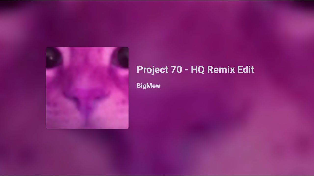 Project 70 - HQ Remix Edit - YouTube