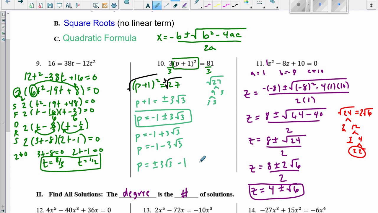 Factoring & Solving Review - YouTube