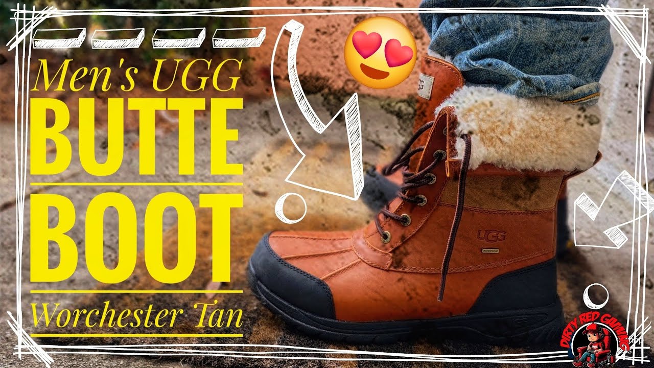 UGG Butte Men's Boot Worchester Tan (Great Boot for the Winter) - YouTube