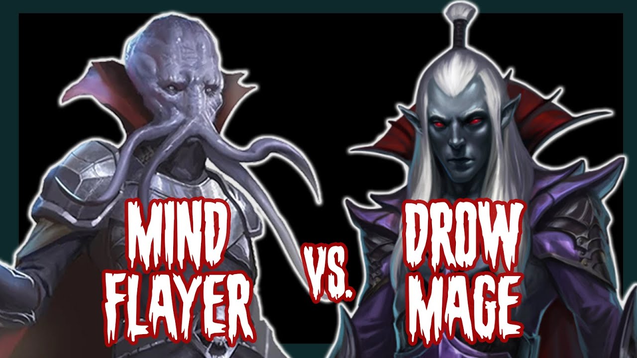 Monster Melee - Mind Flayer vs. Drow Mage - YouTube