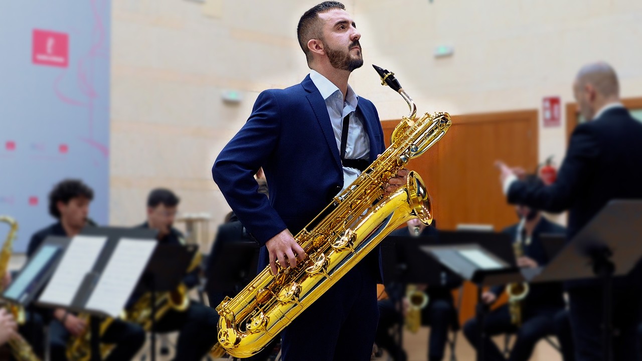 Trombone Concertino F. David on BARITONE SAXOPHONE - YouTube