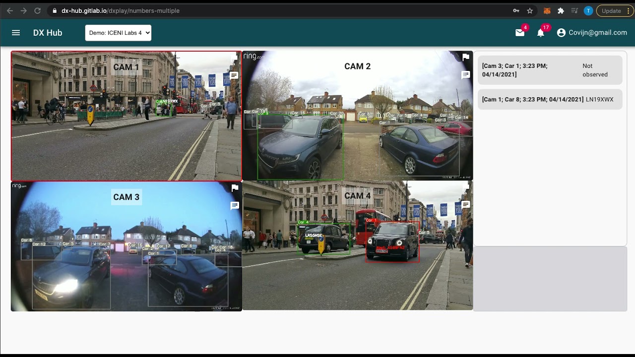 APNR dashboard demo - number plate recognition via ML / Computer Vision ...