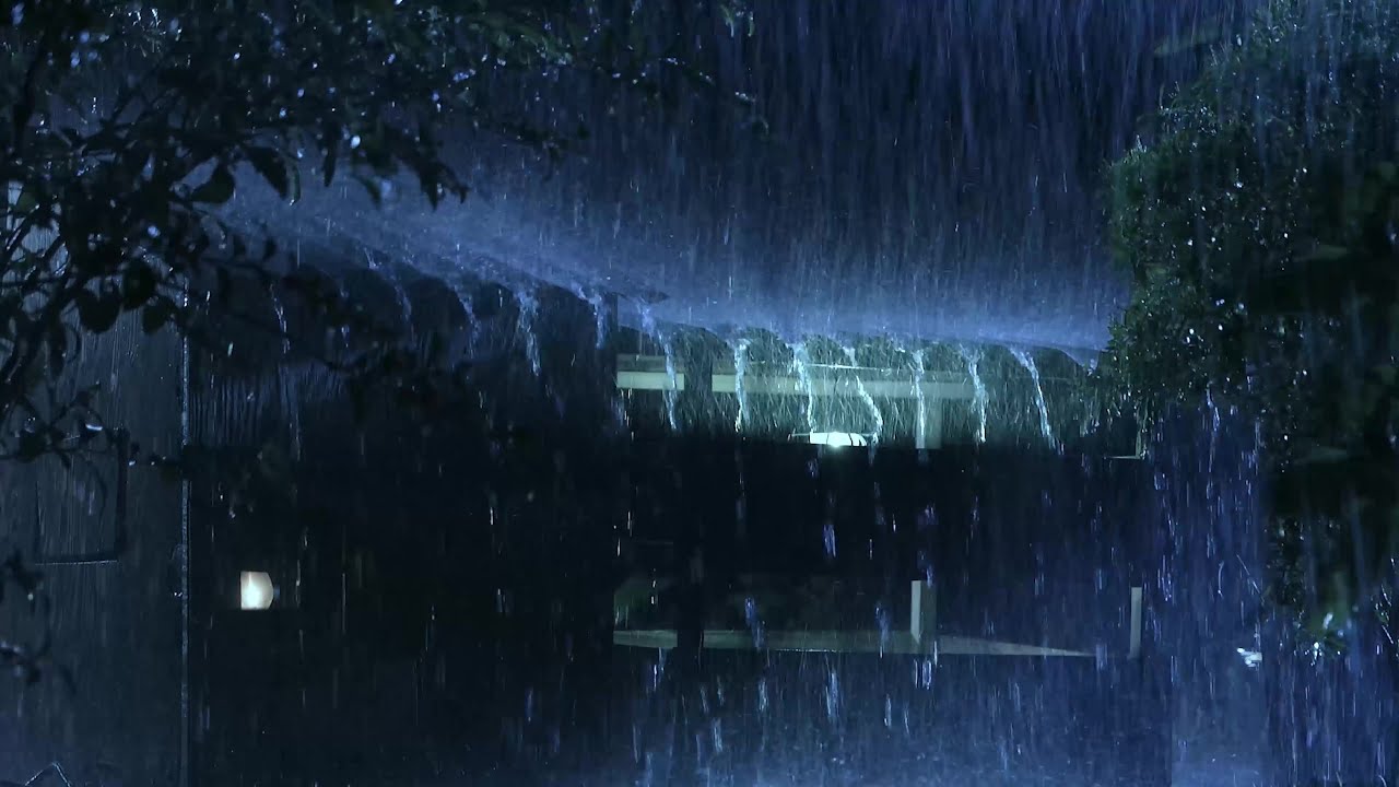 Rain on Roof | Beat Stress in 3 Minutes to Sleep Well with Heavy Rain ...