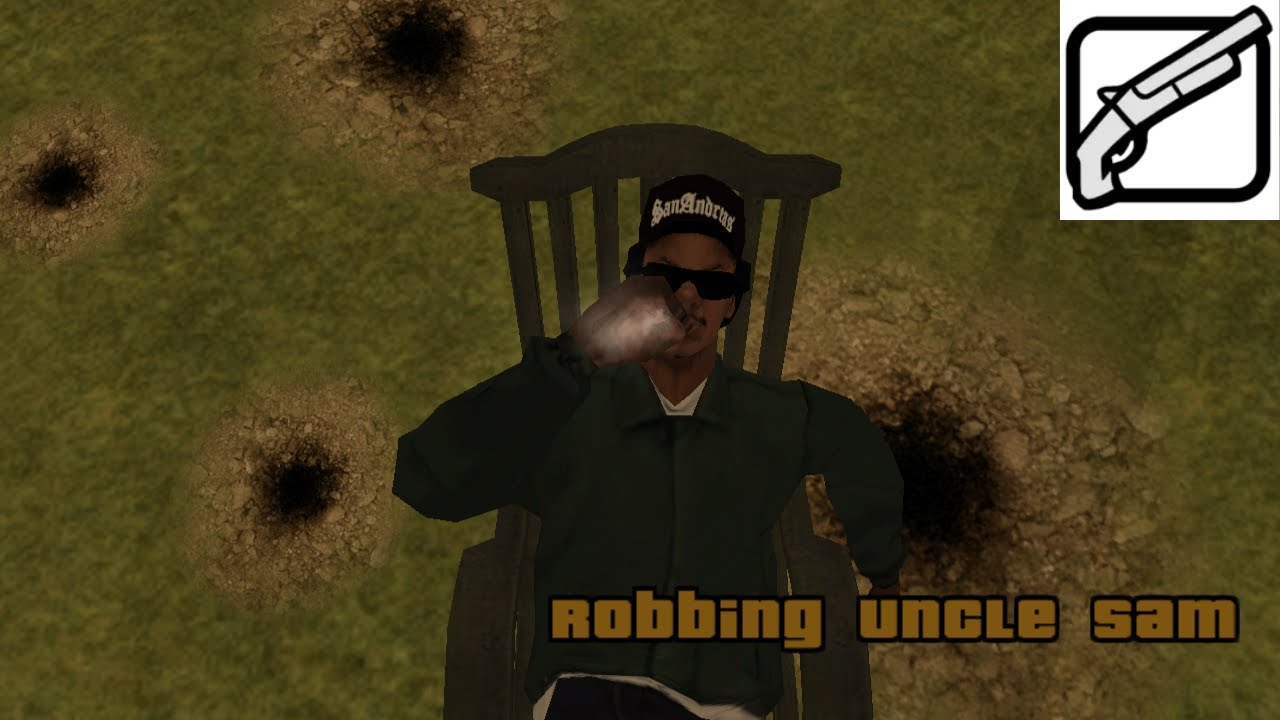 Robbing Uncle Sam with zero Sawn-Off Shotgun Skill - GTA San Andreas ...