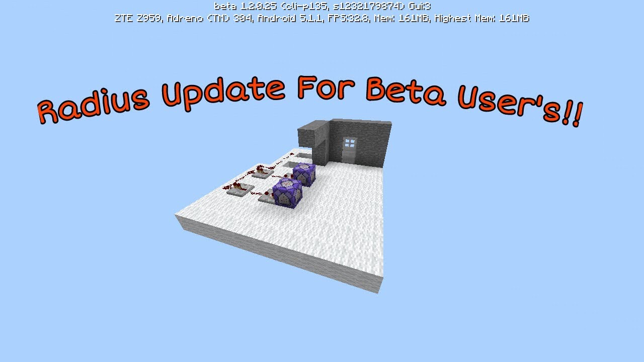 Minecraft || Command Block || Radius || Beta 1.2 - YouTube