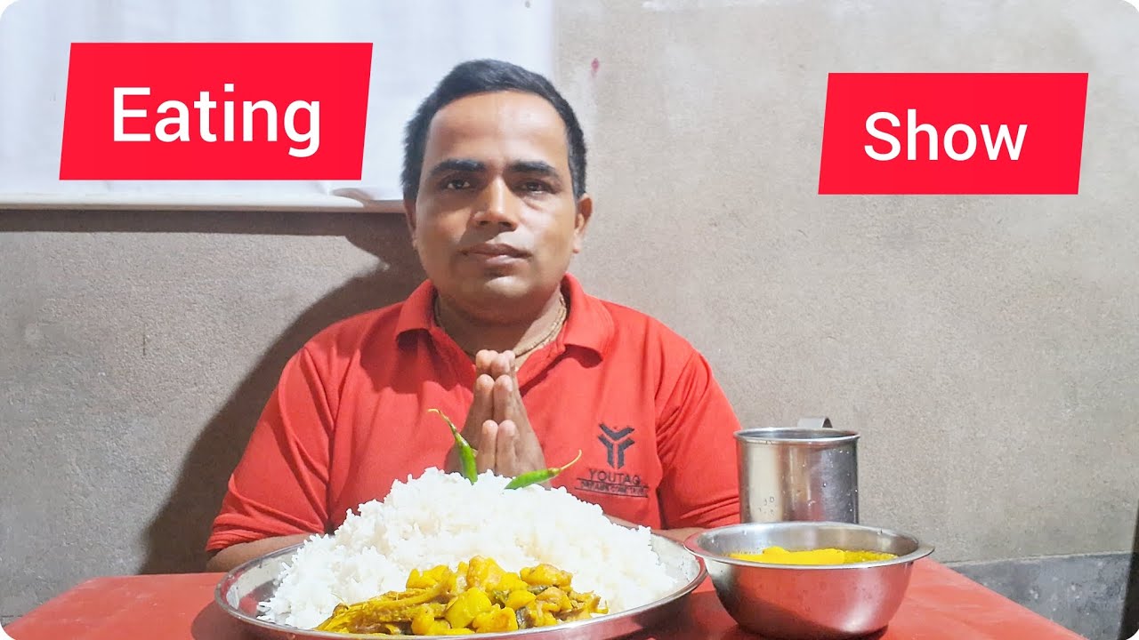 eating show !!spicy fish curry with rice eating!!akshay eating show ...