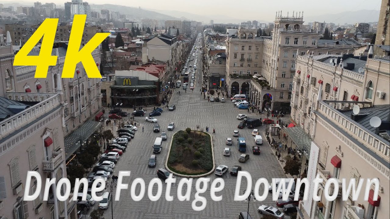 4K Drone Footage Downtown Tbilisi Georgia - YouTube