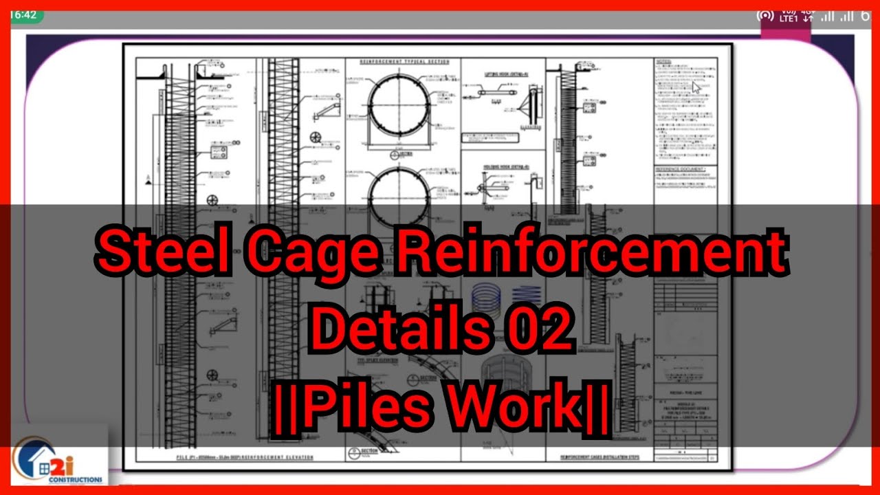 Pile Cage Reinforcement Details 02 ||Pile drawing details|| - YouTube
