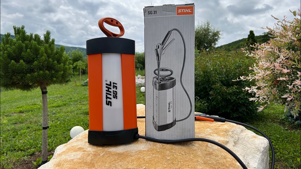 Unboxing and first use of Stihl SG 31 garden sprayer. ( Pompa de ...