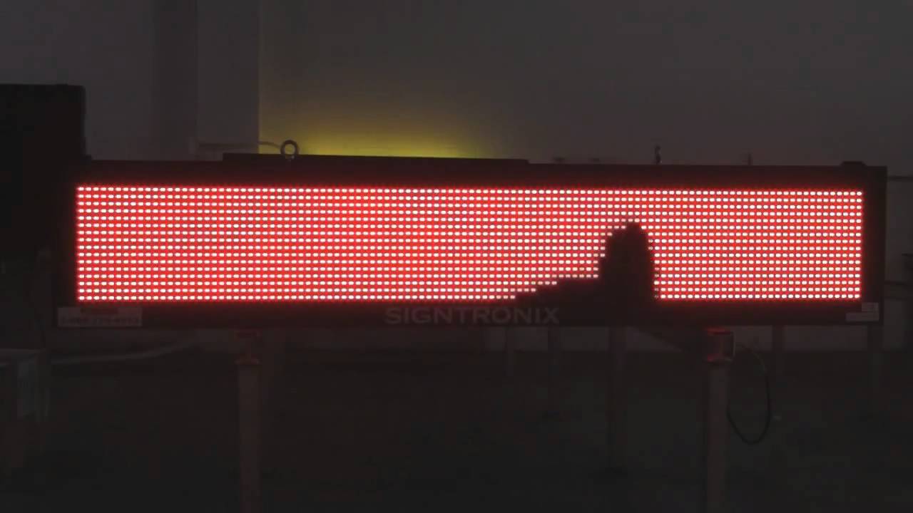Signtronix Two Line Tri-Color LED Sign - YouTube