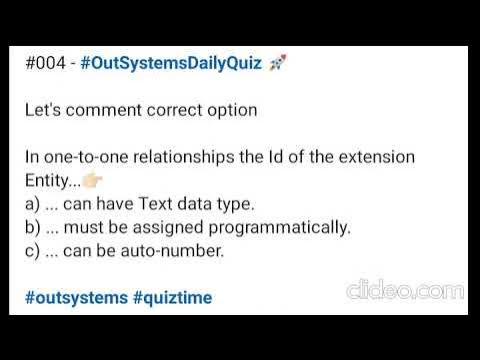 outsystems quiz question 4 - YouTube