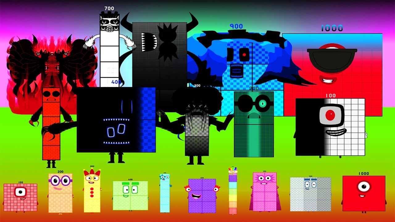 Uncanny Vs Normal! Uncannyblocks Band 100 - 1000 Vs Numberblocks Band ...