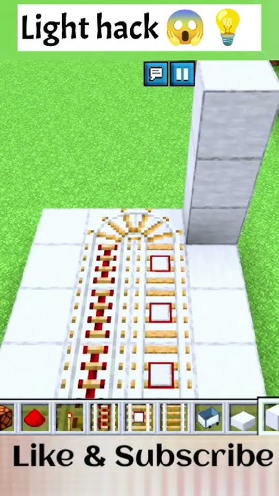 #Minecraft light hack 😱💡#. With 😄#treandingshorts 👍 - YouTube