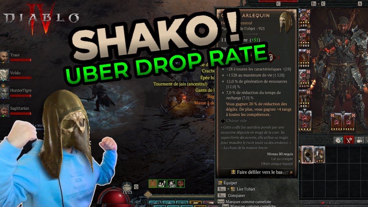 Diablo 4 | Uber Uniques : Shako, Enfin ! Drop Rate & Nouveaux Anneaux ...