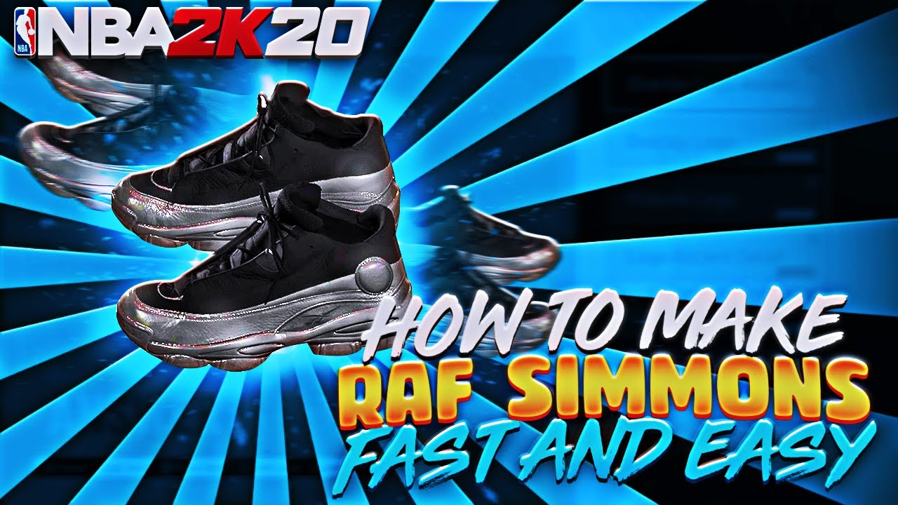 HOW TO MAKE RAF SIMMONS IN NBA 2K20! BEST DESIGNER SHOE TO WEAR IN NBA ...