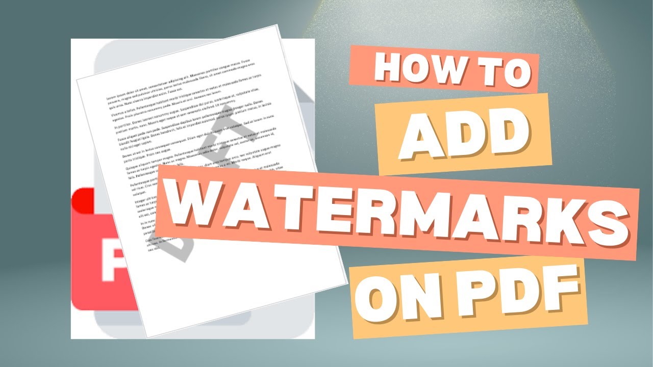 How to add watermark on PDF files #adobeacrobat - YouTube