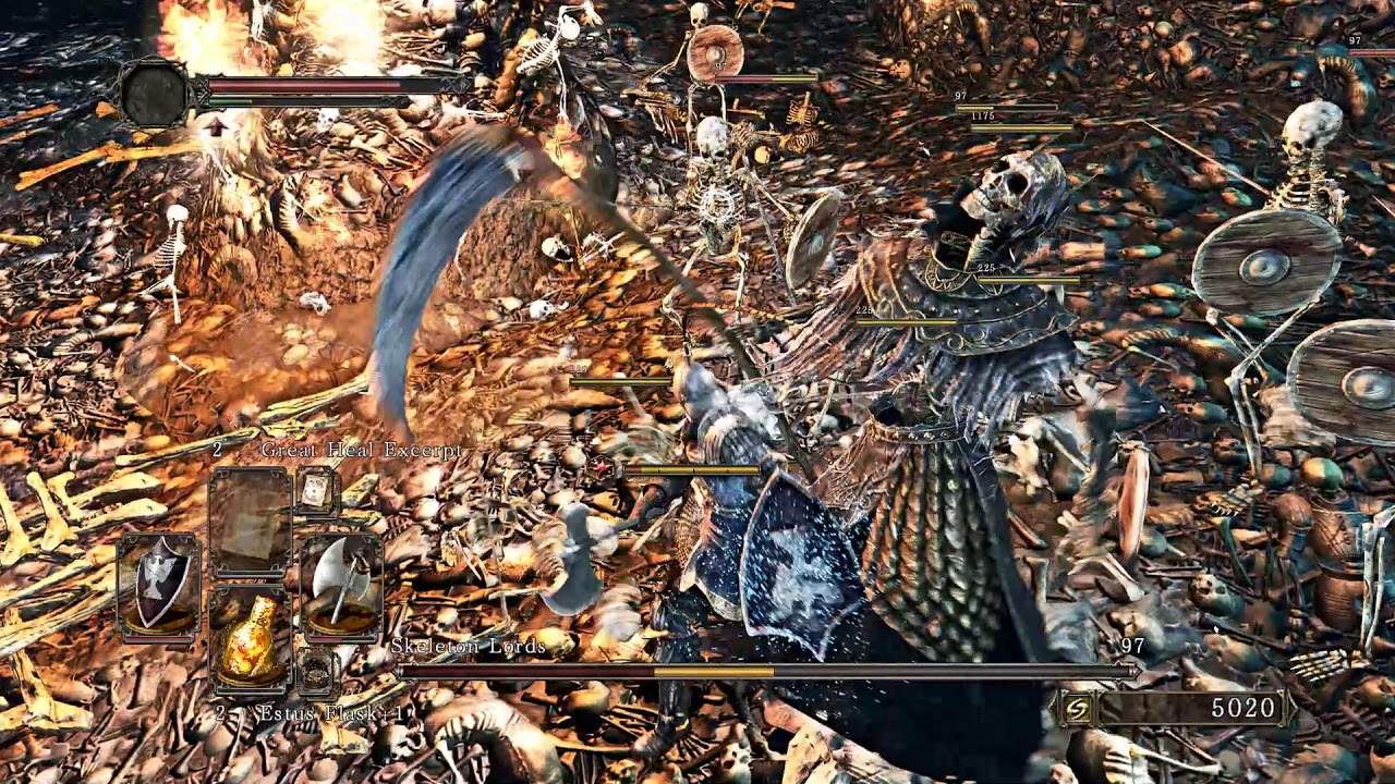 Dark Souls II - Skeleton Lords Boss Fight - YouTube