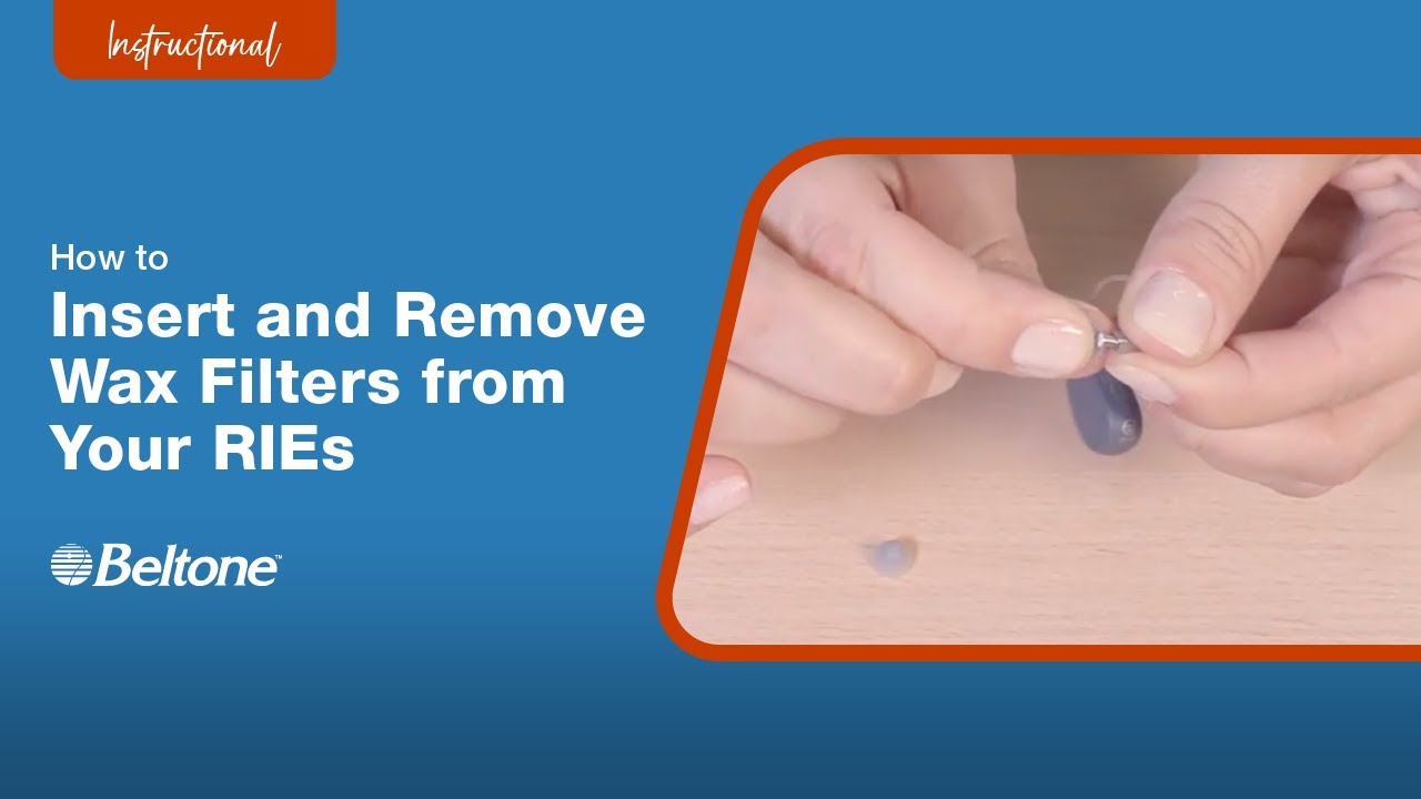 How to Insert and Remove Wax Filter in RIE Hearing Aids | Beltone - YouTube