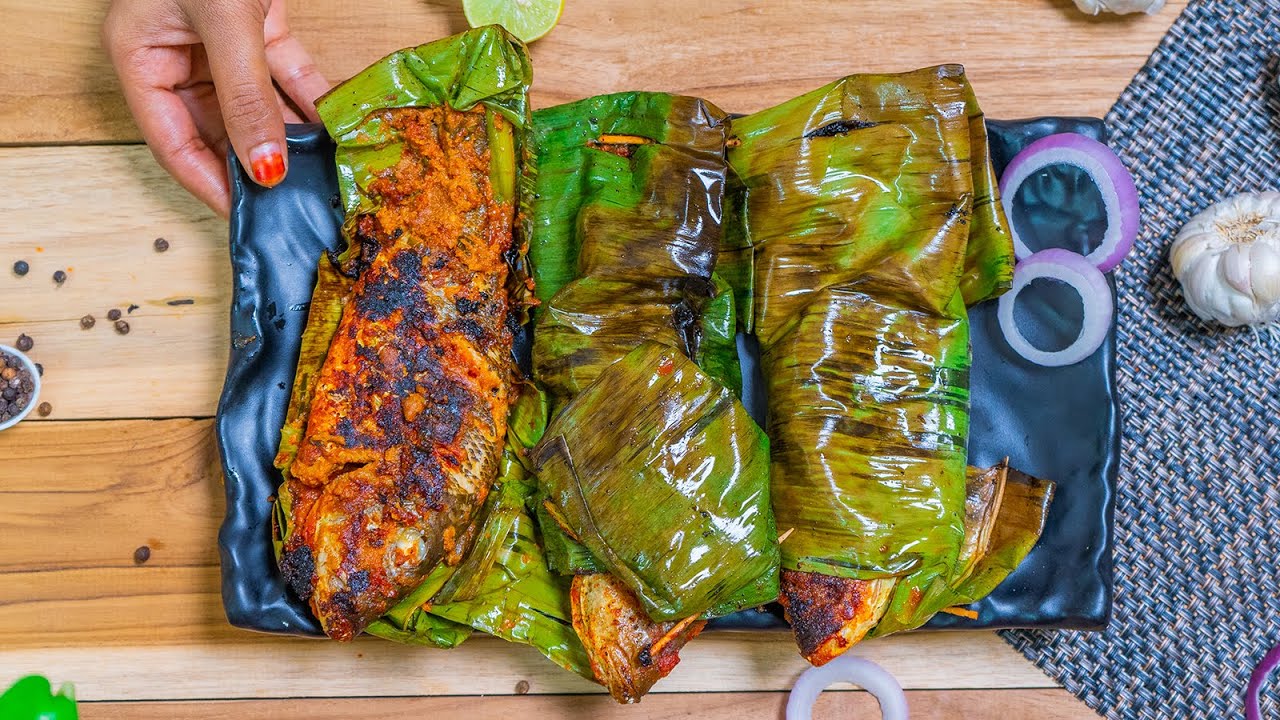 Banana Leaf Fish Fry Recipe | Fish Fry Recipe | Easy Fish Recipes ...