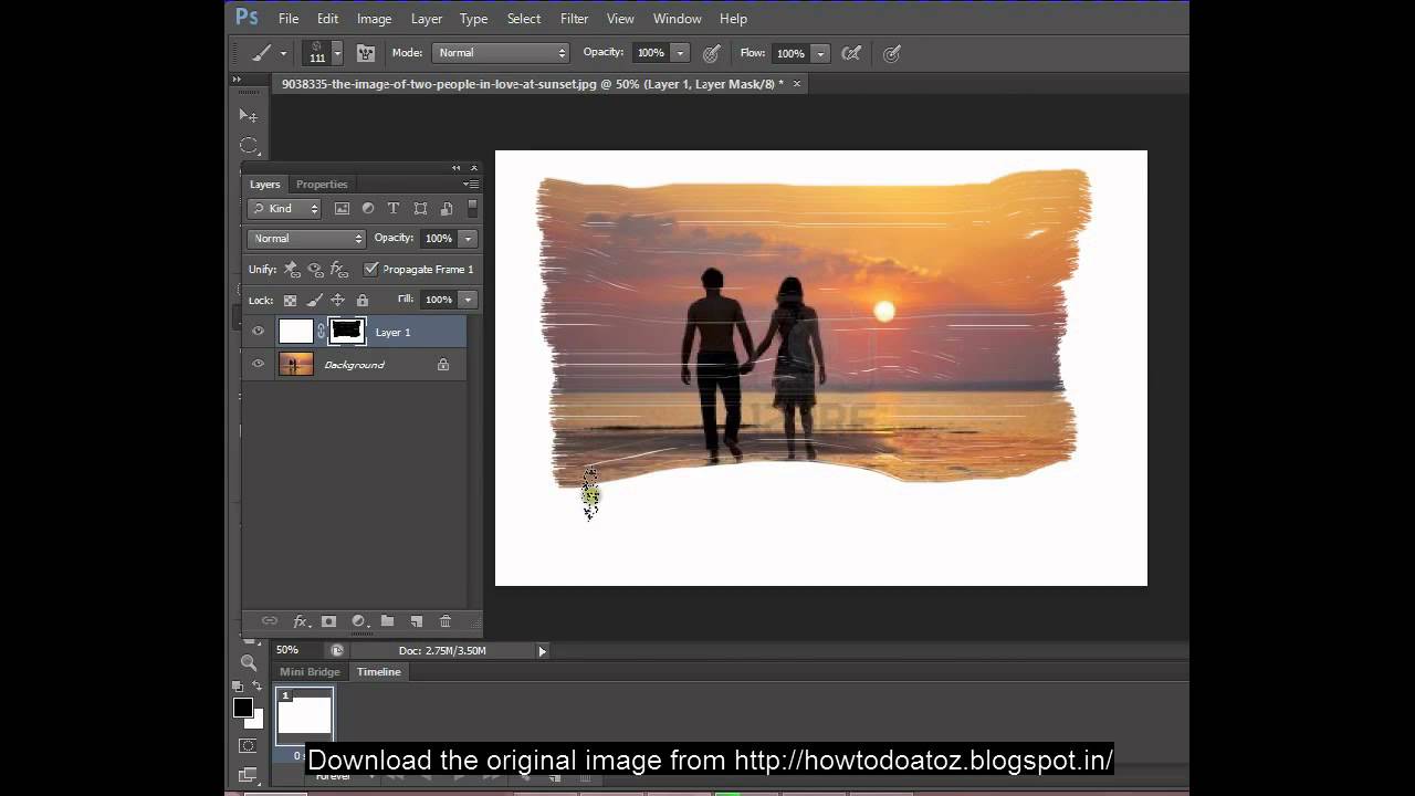 Photoshop Effect 4 - Painted Edges - YouTube