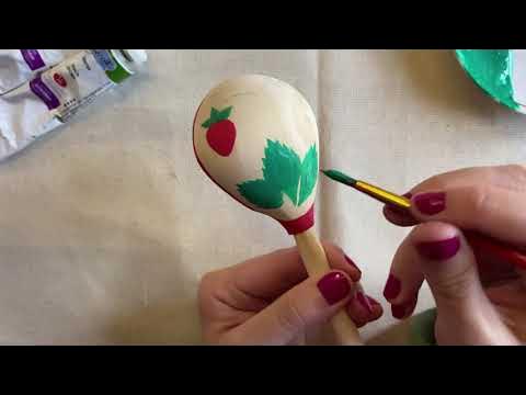 Мастер-класс «Роспись деревянных ложек» - YouTube