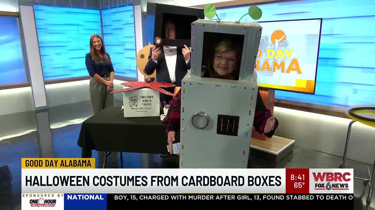 Halloween costumes from cardboard boxes - YouTube