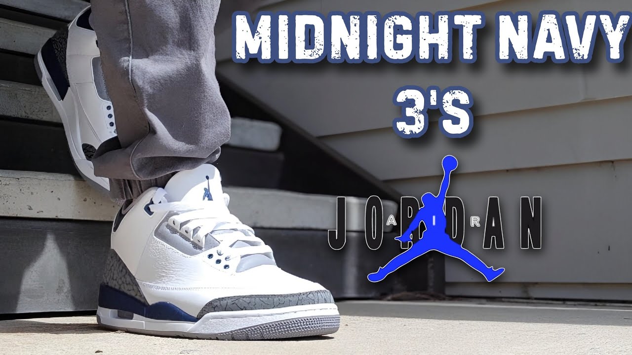 Air Jordan 3 Retro "Midnight Navy" Review and On Feet - YouTube