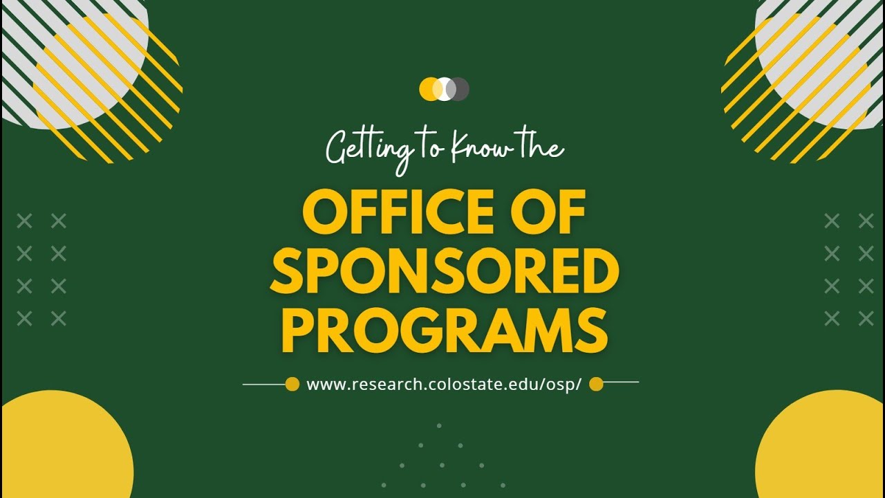 Get to Know the Office of Sponsored Programs - YouTube