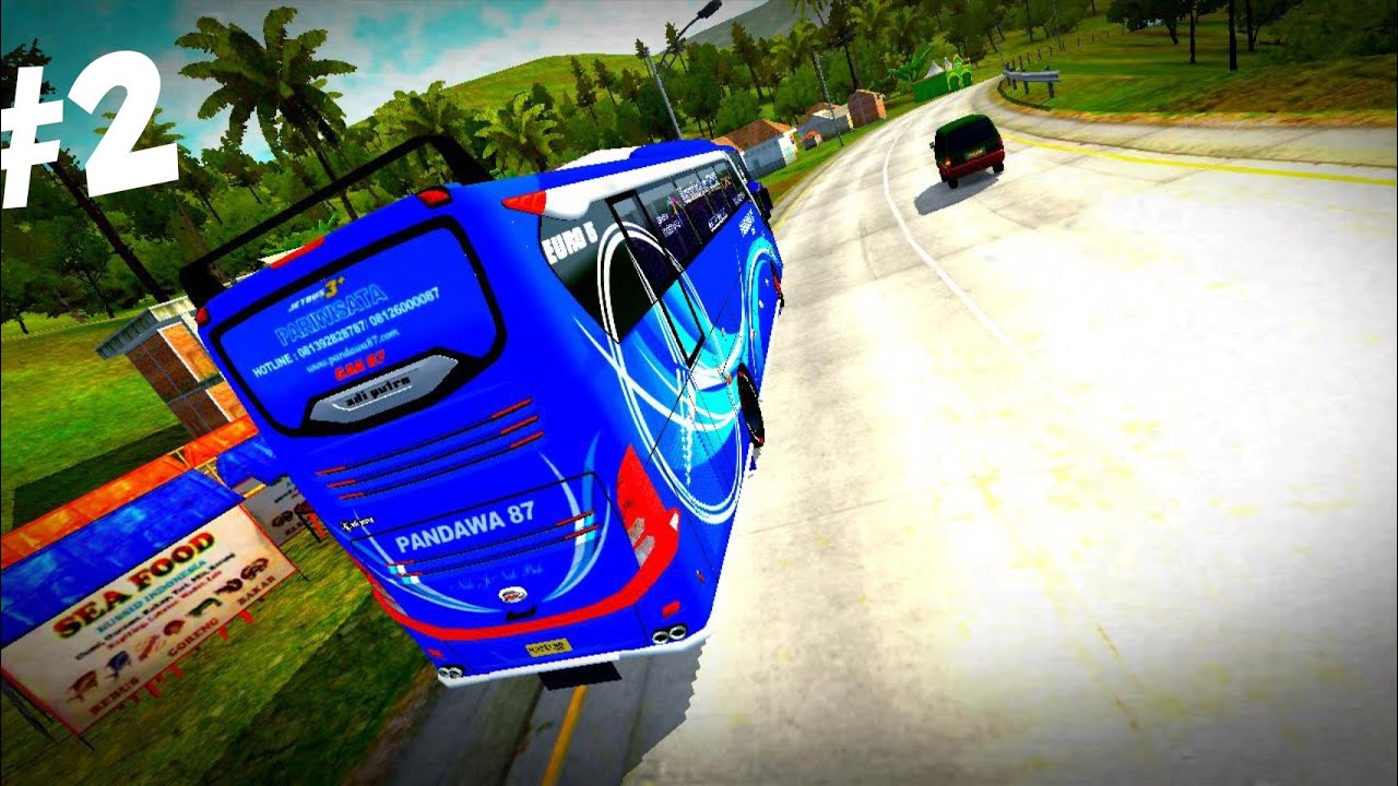 bussid game play, play jungle and hills route(3) - YouTube