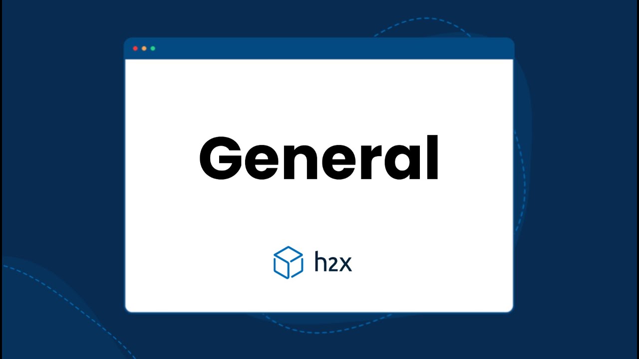 h2x - Project Settings - General - YouTube