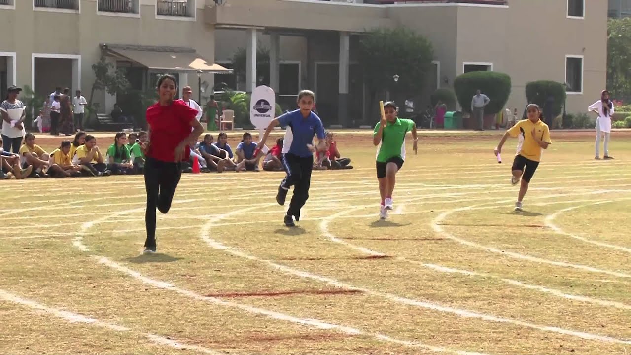 UHMALAD Sports Day 2014-15 4x50 Relay race girls of grades 5,6&7 - YouTube