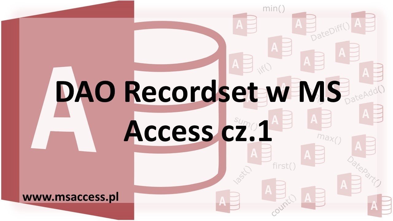 DAO Recordset w MS Access cz.1 - YouTube