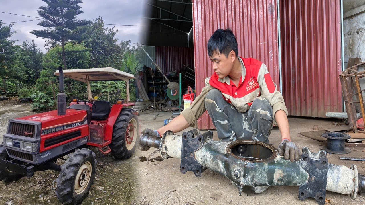 Amazing Restoration Process of Tractor Rear Axle Tube - Repair of ...