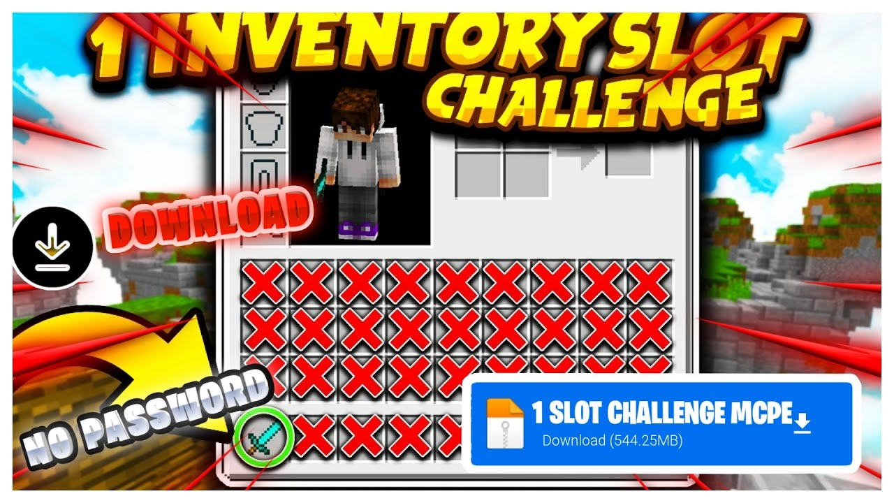 Minecraft 1 inventory slot challenge for pocket edition 1.19 | MCPE ...