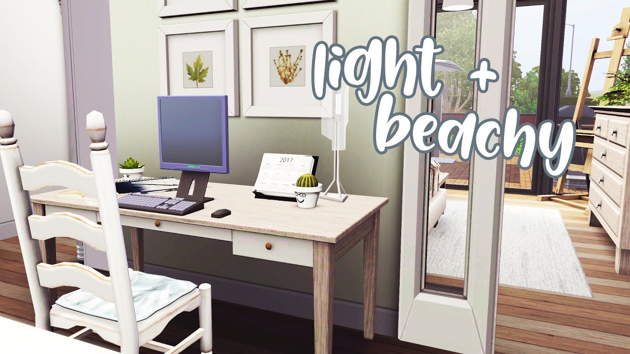 light + beachy studio renovation | the sims 3 speed build - YouTube